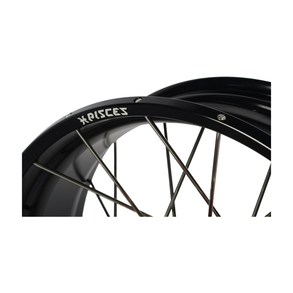 Pair of 17" CNC Aluminum Supermoto Wheels | KTM, Husky, Yamaha, Honda ...