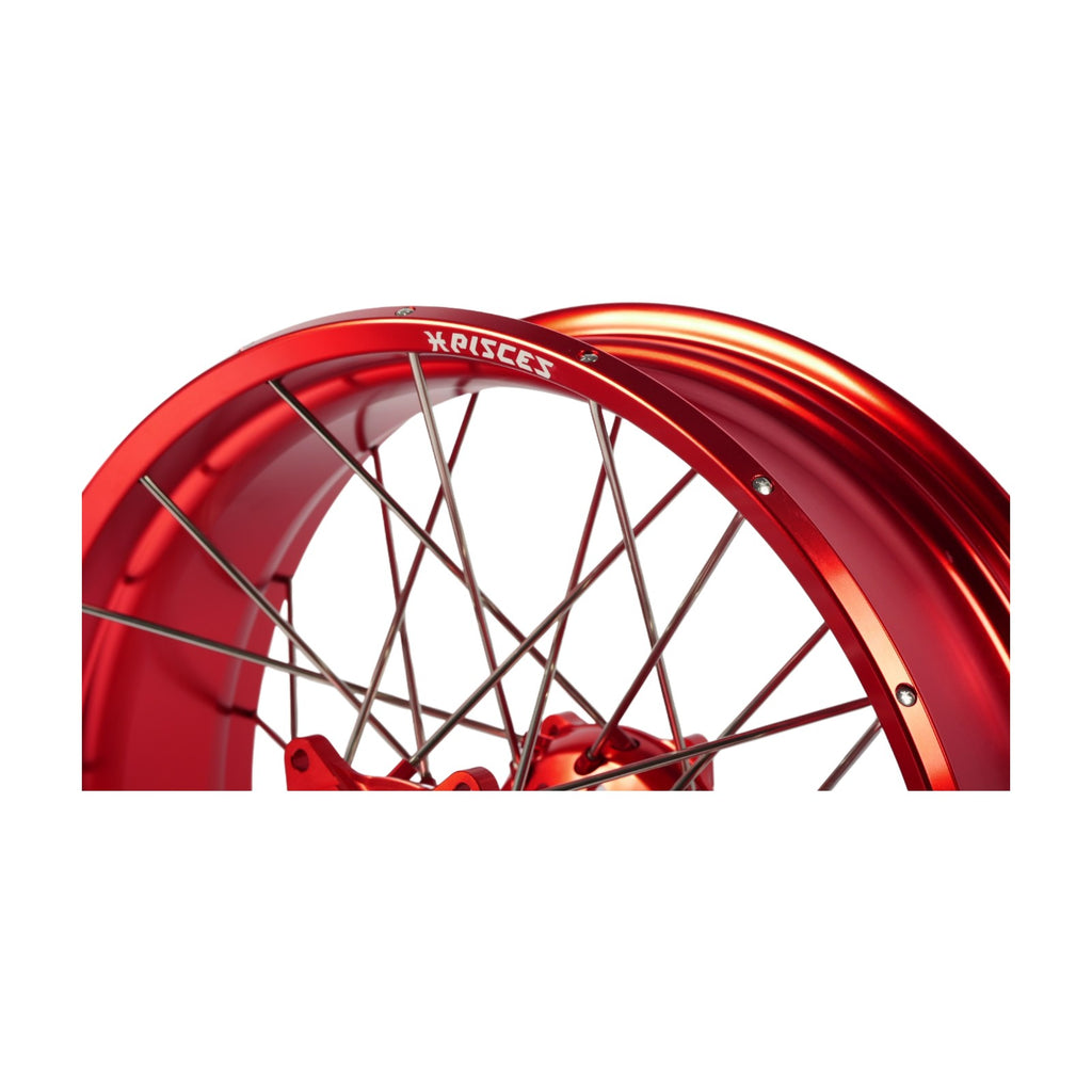 Pair of 17" CNC Aluminum Supermoto Wheels | KTM, Husky, Yamaha, Honda ...